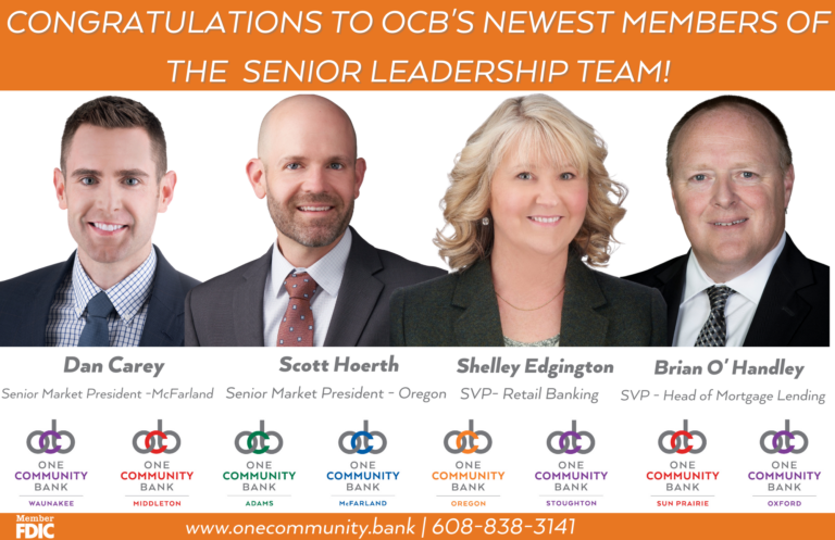 One Community Bank Expands Its Senior Leadership Team | One Community Bank